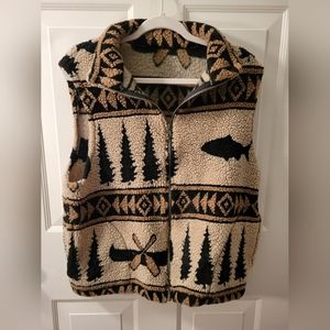 Source Unknown | Jackets & Coats | Vintage Aztec Canoe And Pine Trees ...